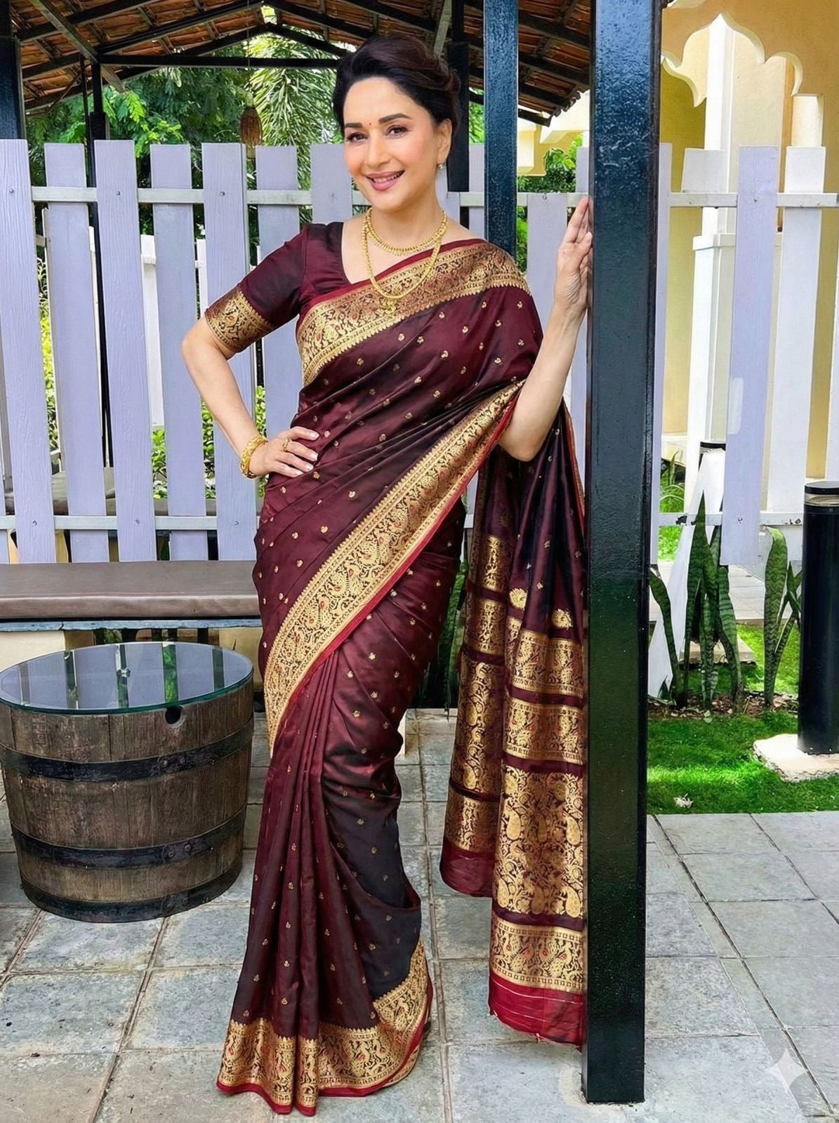PSL52 Peshwai Silk Saree – Tanishq Paithani